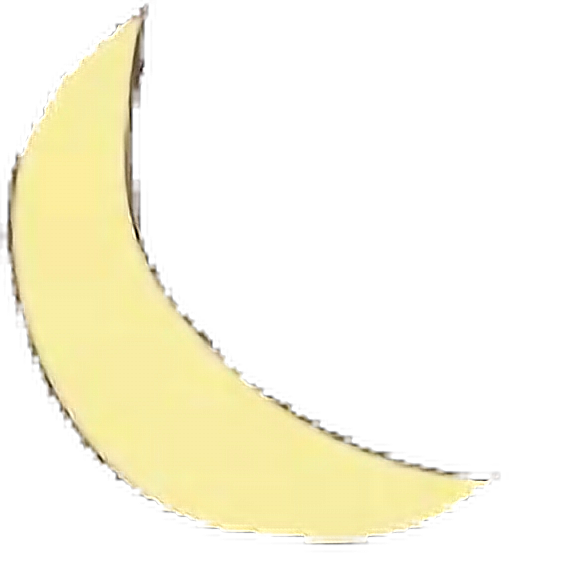 Yellow Crescent Moon Shape